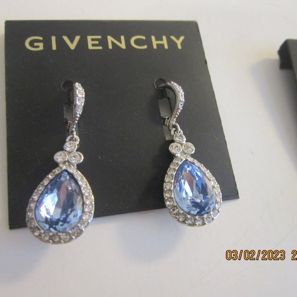 Givenchy | Jewelry | Authentic Givenchy 3 Pairs Drop Earrings Blue Red ...